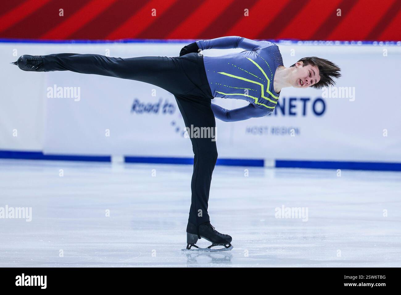 Kyrylo Marsak of Ukraine seen in action during FMC2026 Figure Skating ...