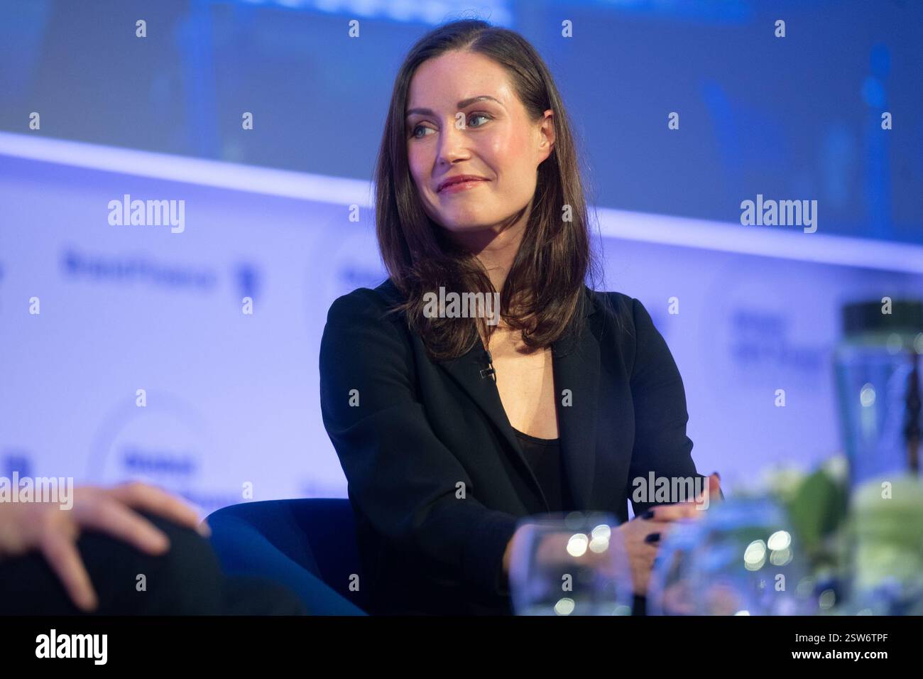 London, UK. 20 Feb 2025. Sanna Marin - Former Prime Minister of Finalnd ...