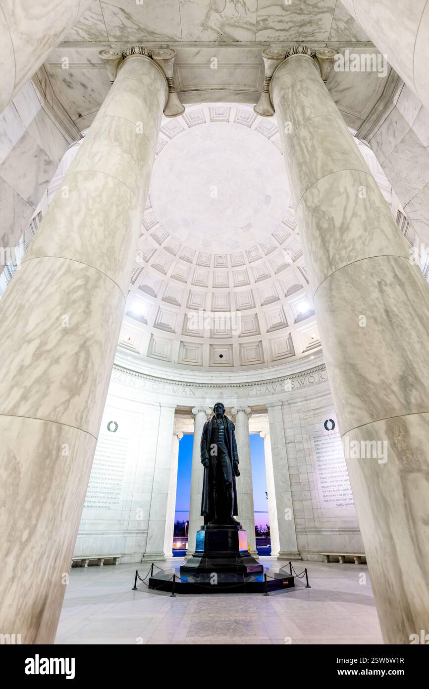 WASHINGTON DC, United States — The interior of the Thomas Jefferson ...