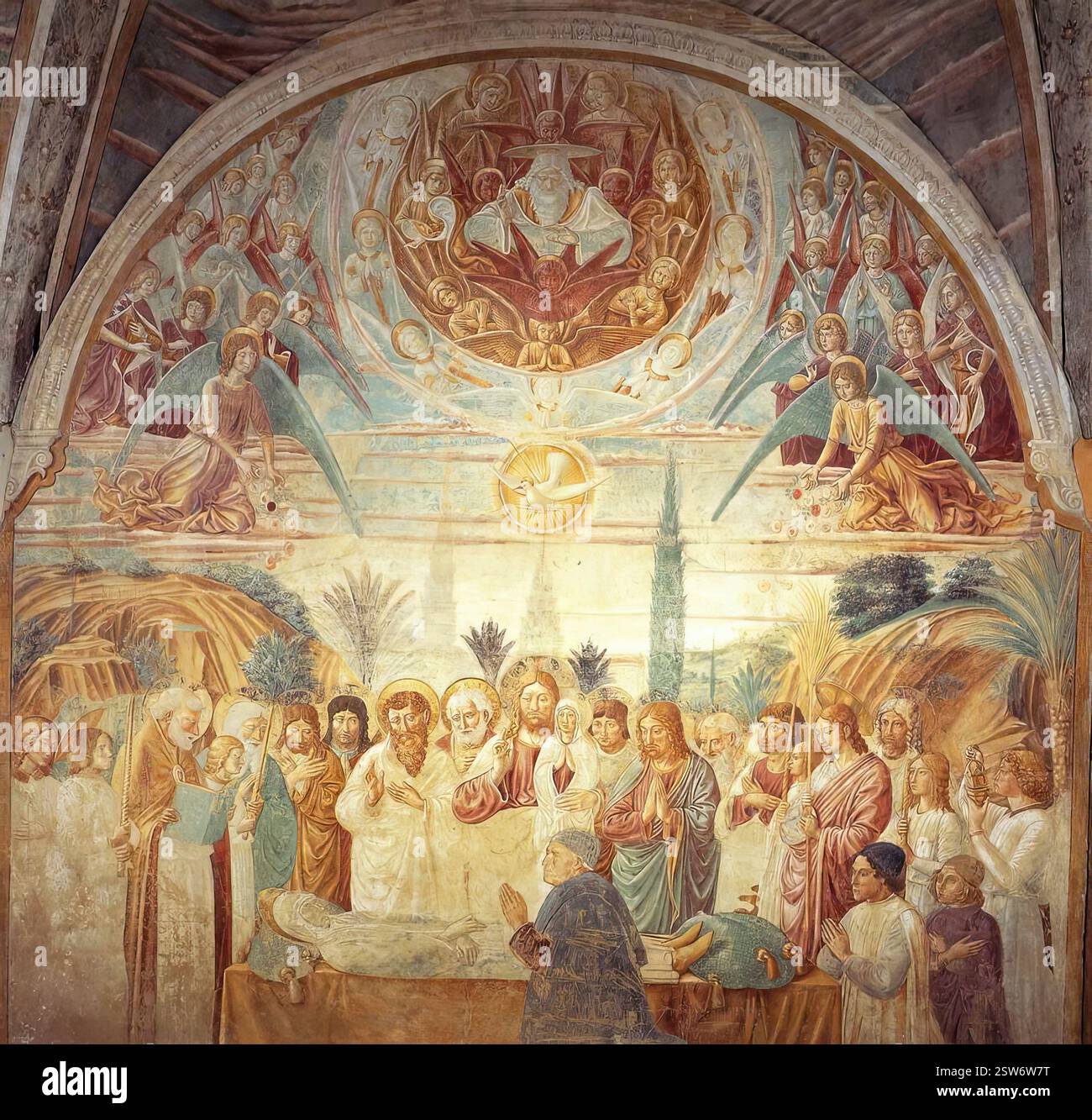 GOZZOLI, Benozzo (b. ca. 1420, Firenze, d. 1497, Pistoia) Death of Mary ...