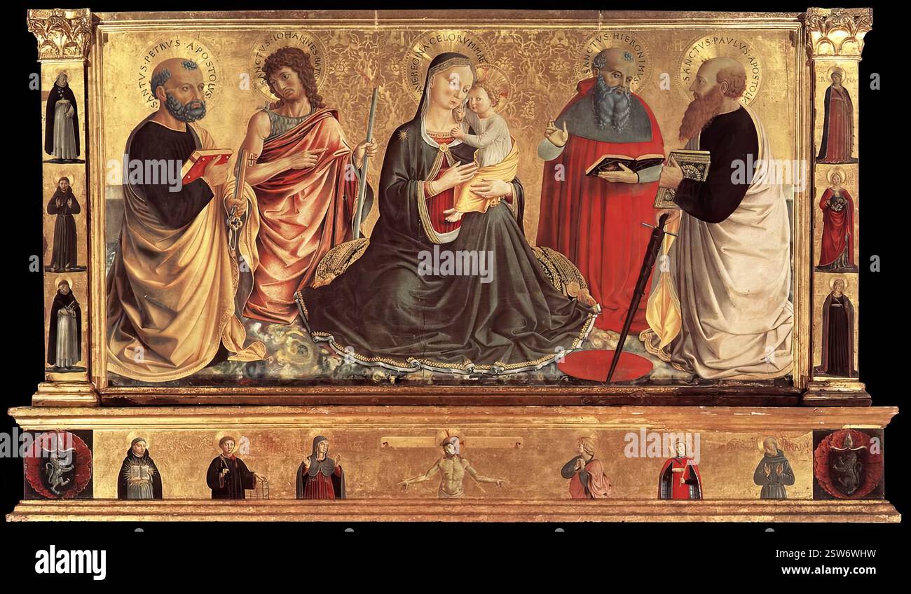 GOZZOLI, Benozzo (b. ca. 1420, Firenze, d. 1497, Pistoia) Madonna and ...