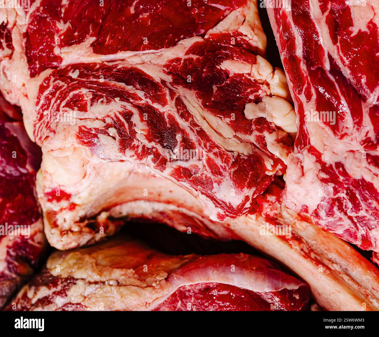 Selection of fresh raw beef cuts Stock Photo - Alamy