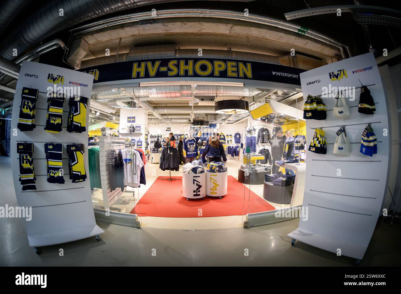 250220 HV71:s shop inför under ishockeymatchen i SHL mellan HV71 och ...