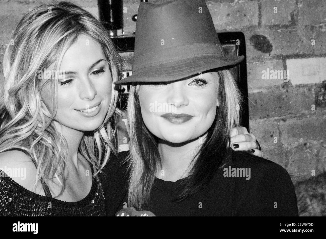 Sinead Quinn and TV presenter Sarra Elgan at the Popfactory Awards in ...