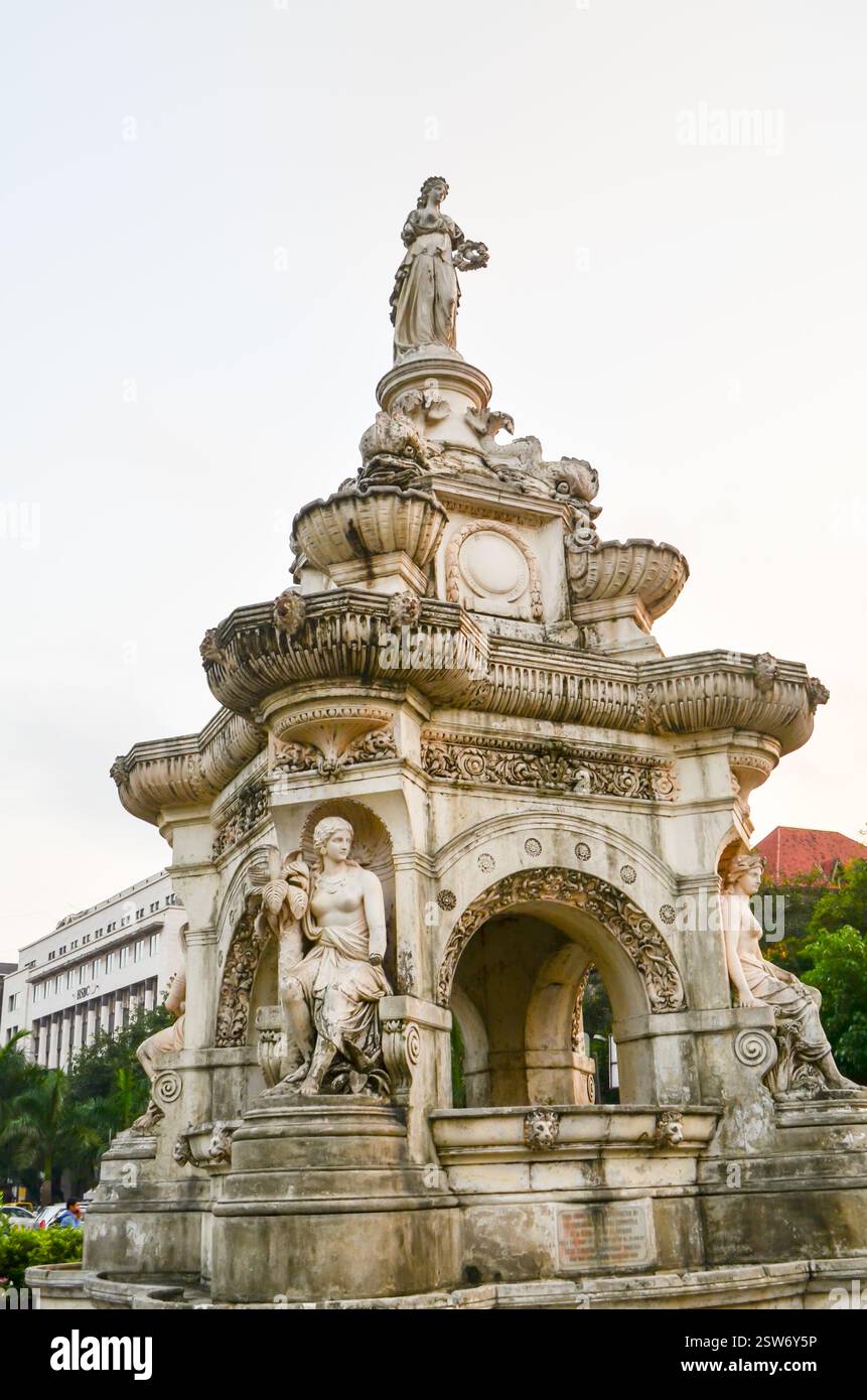 The Flora Fountain at the Hutatma Chowk is an ornamentally sculpted ...