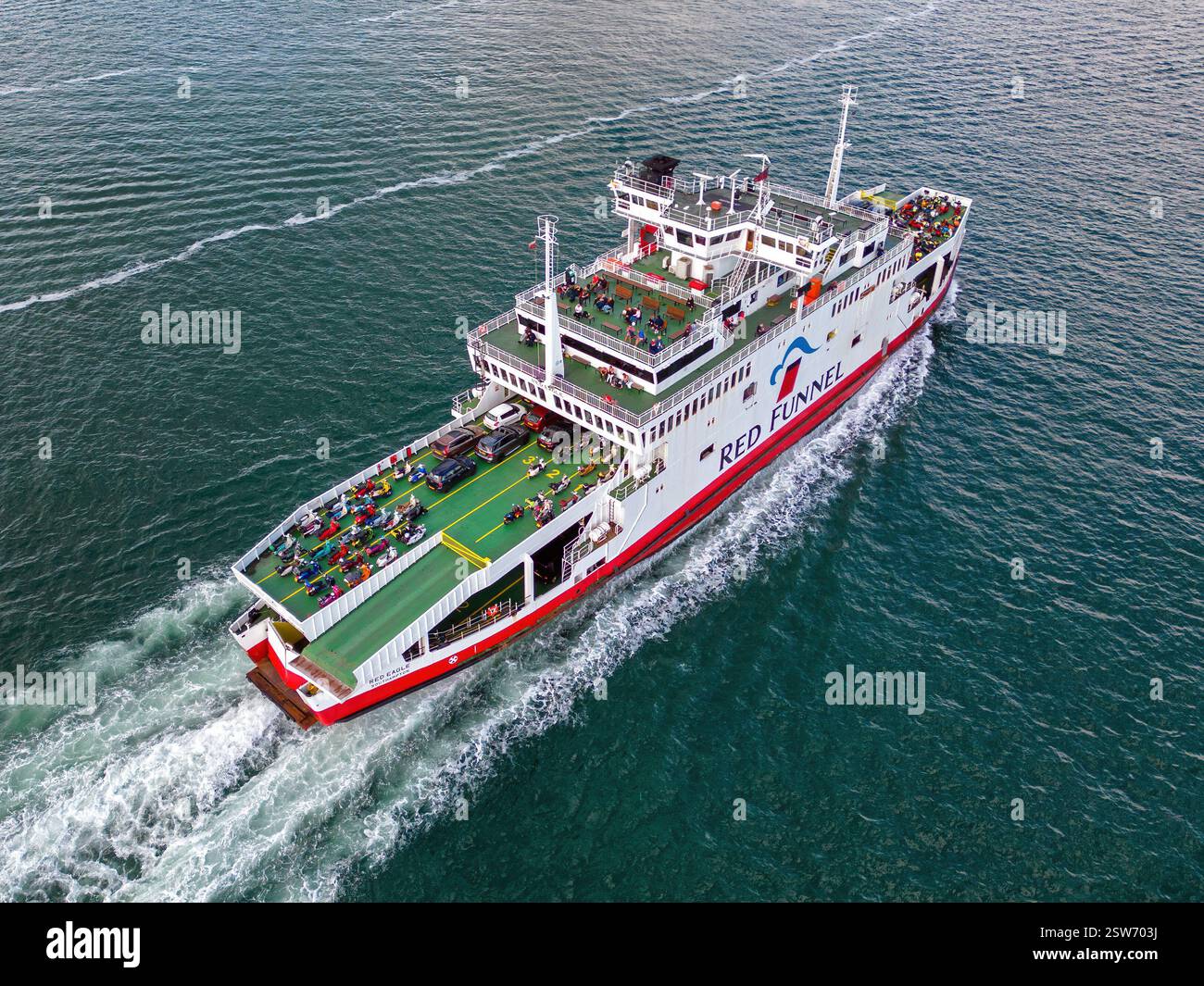 Red Eagle is one of three Raptor class ferries deployed on Red Funnel's ...