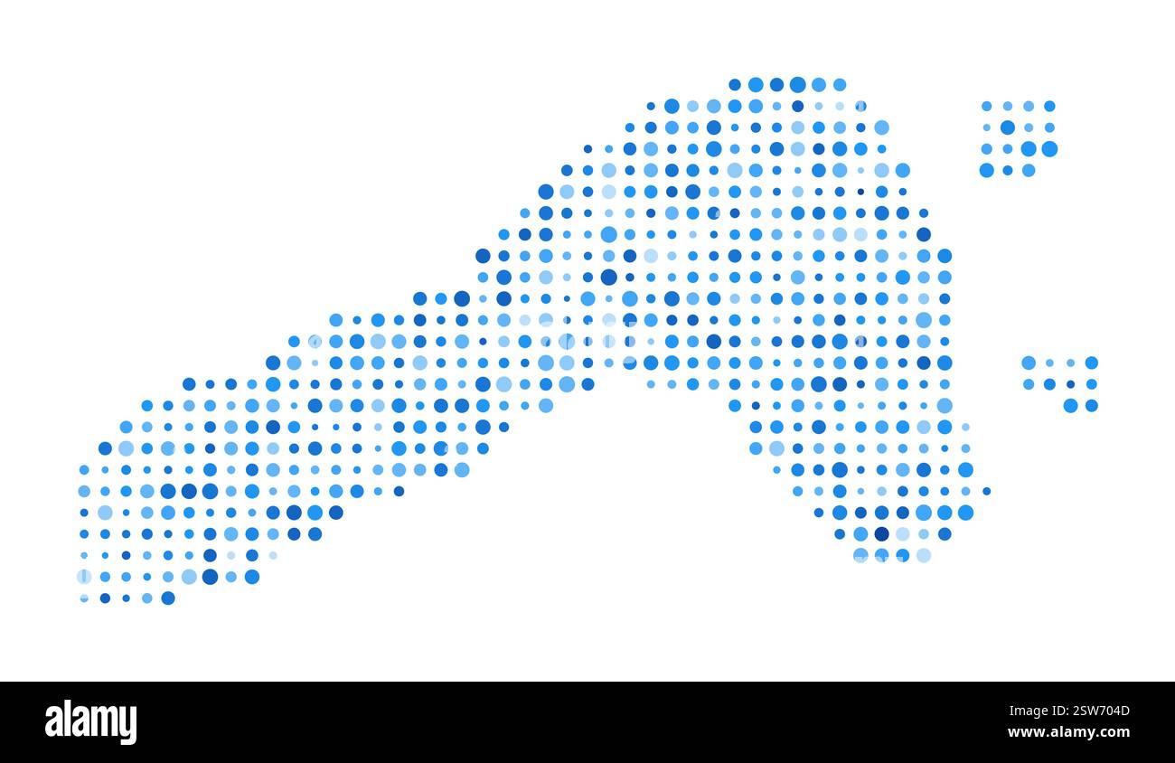 Ko Lipe Dot Map. Island Digital Style Shape. Ko Lipe vector image ...