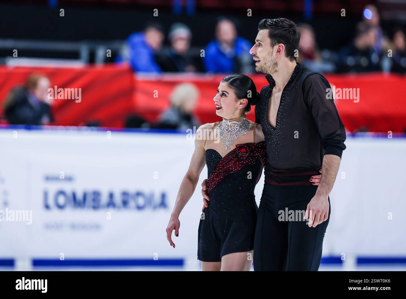 Milan, Italy. 19th Feb, 2025. Rebecca Ghilardi and Filippo Ambrosini of ...