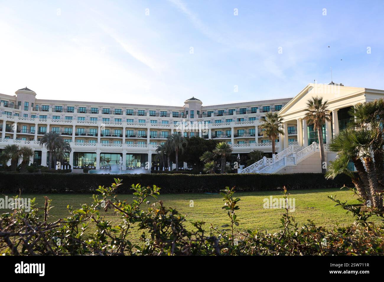 Valencia, Spain- February 8, 2025: Waterfront Spa hotel on Malvarrosa ...