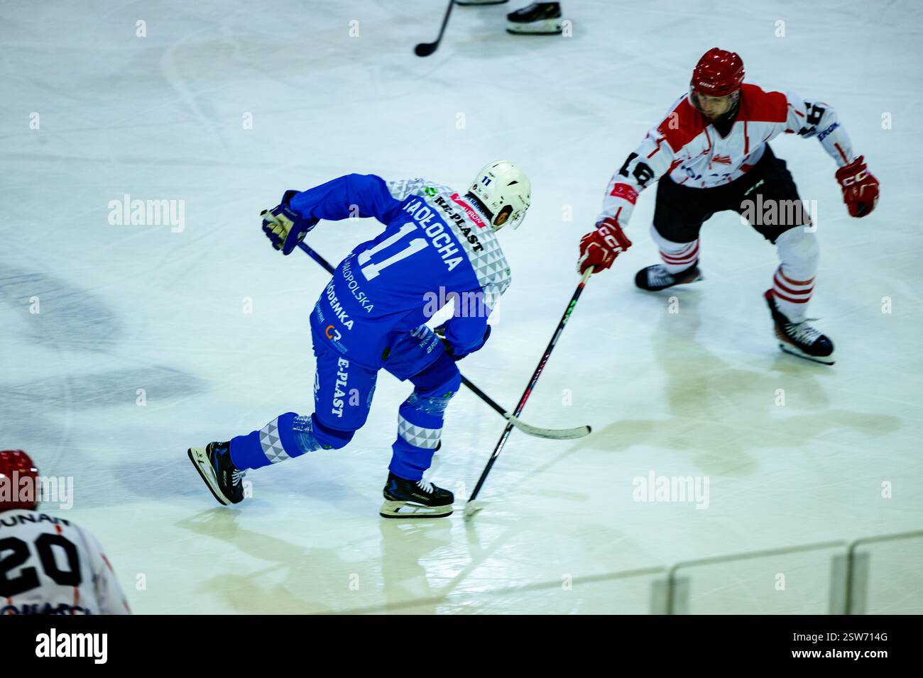 KRAKOW, POLAND, Dec 22, 2024, A hockey match between COMARCH CRACOVIA AND RE-PLAST UNIA OSWIECIM ...