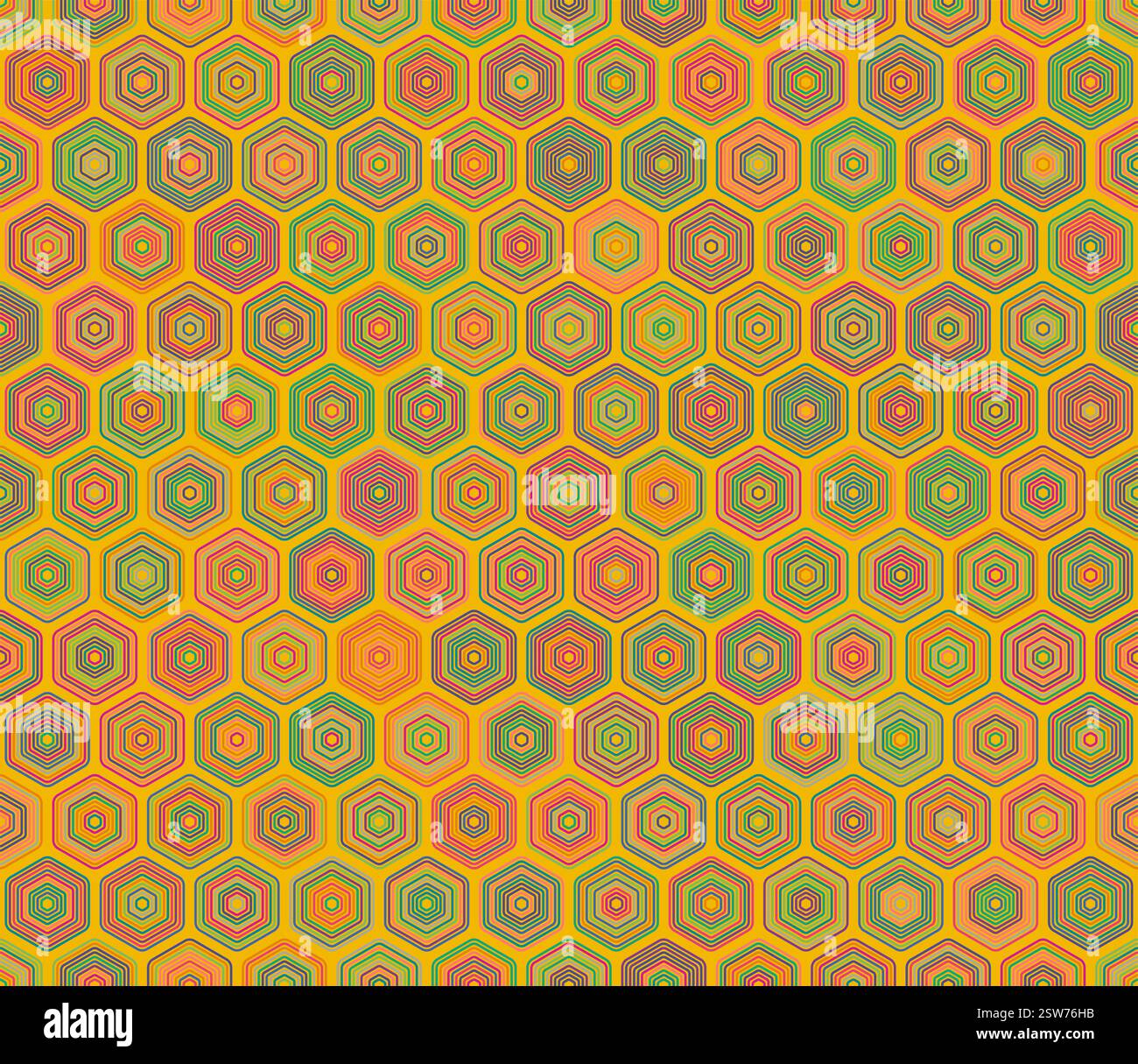 Geometric background. Rounded stacked hexagons mosaic pattern. Hexagon pattern. Multiple tones ...