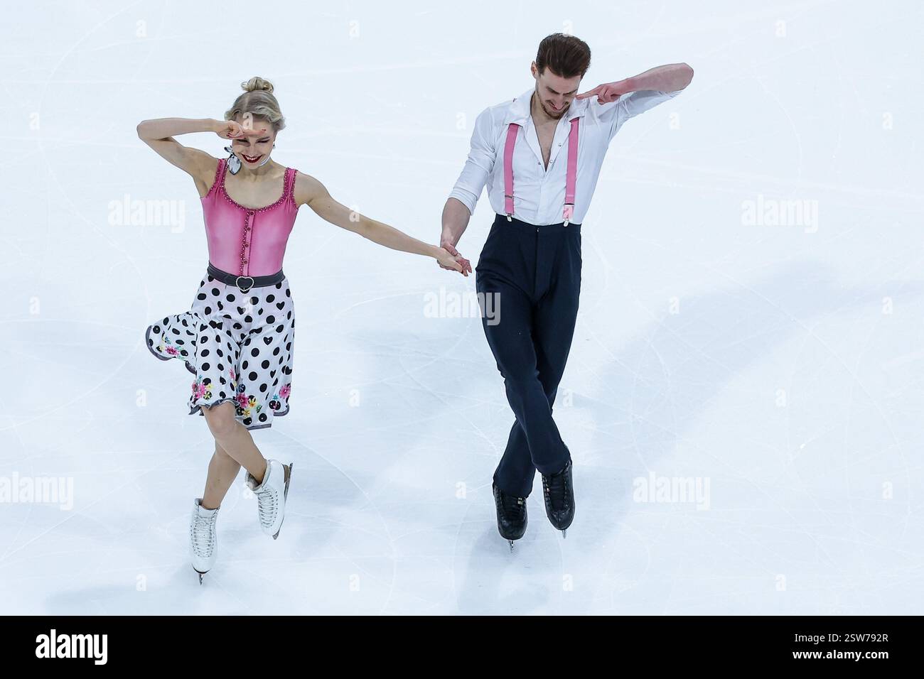 Juulia Turkkila and Matthias Versluis of Finland seen in action during ...
