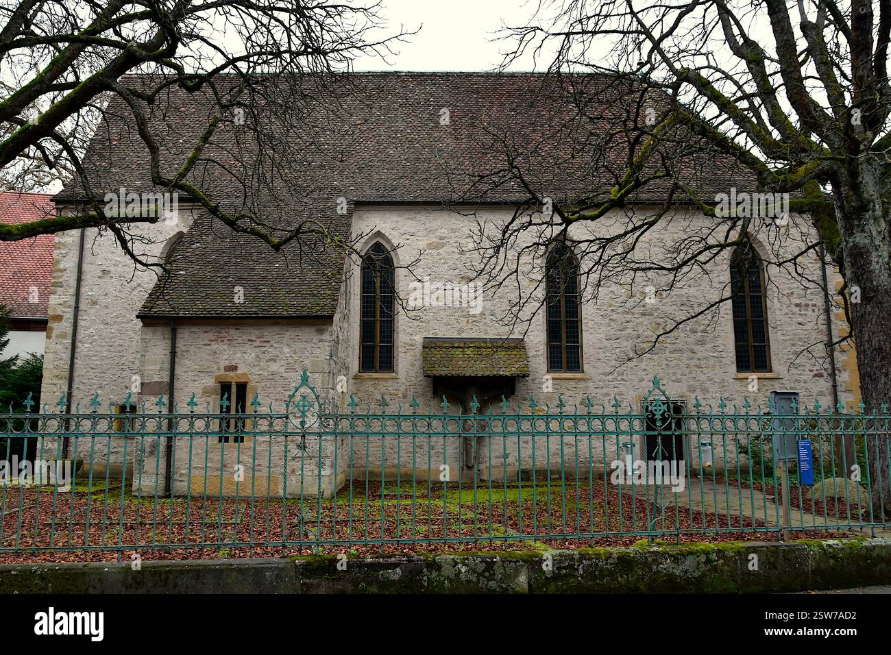 The facade of the Saint Jean chapel in Mulhouse Stock Photo - Alamy