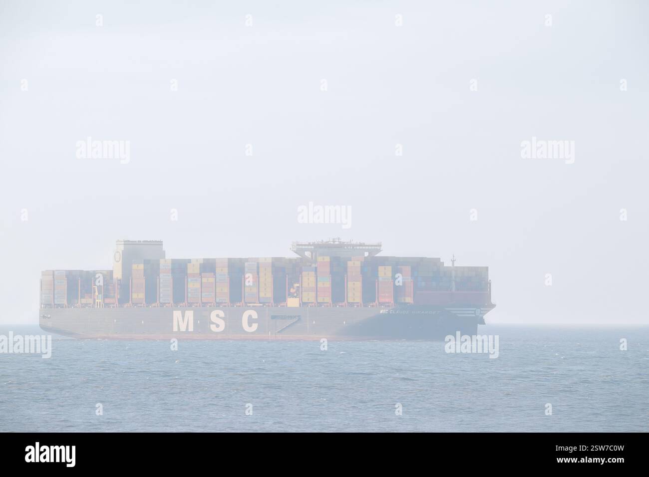 Container ship / containership MSC Claude Girardet from Mediterranean ...