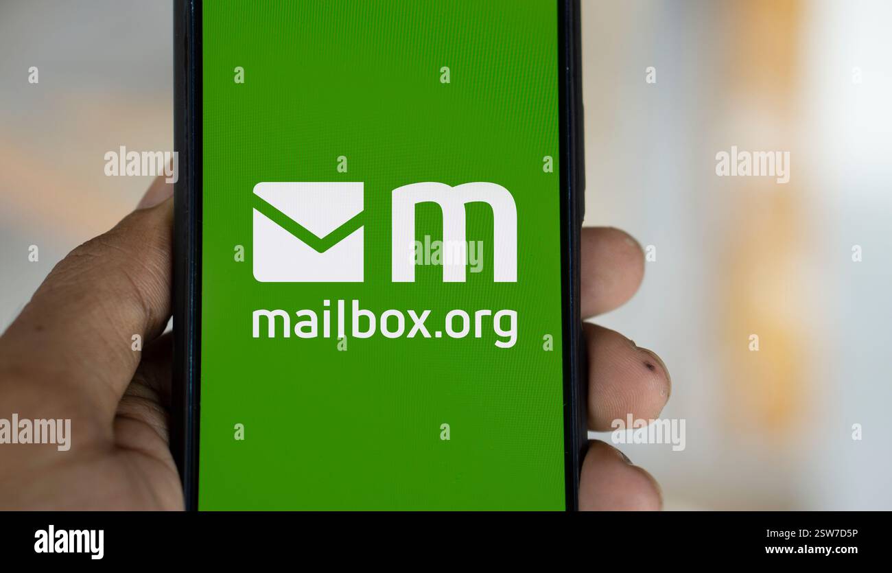 Dhaka, Bangladesh- 13 Oct 2024: Mailbox.org logo is displayed on ...