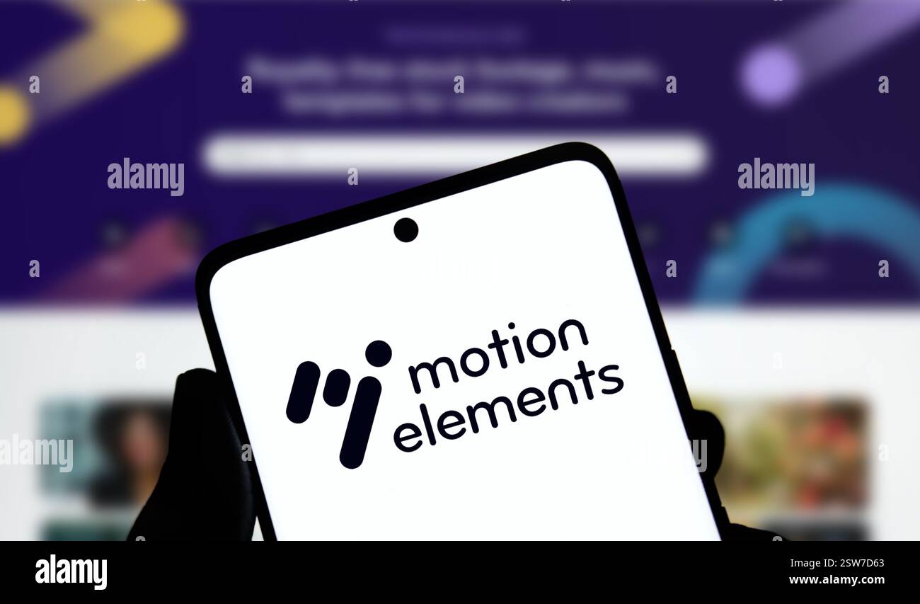 Dhaka, Bangladesh- 13 Oct 2024: Motion elements logo is displayed on smartphone Stock Photo - Alamy