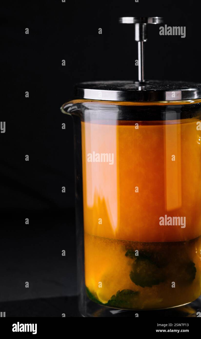 French press herbal tea hi-res stock photography and images - Alamy