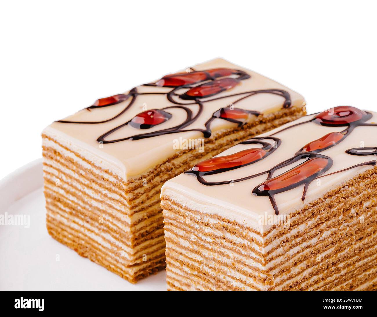 Elegant medovik honey cake hi-res stock photography and images - Alamy