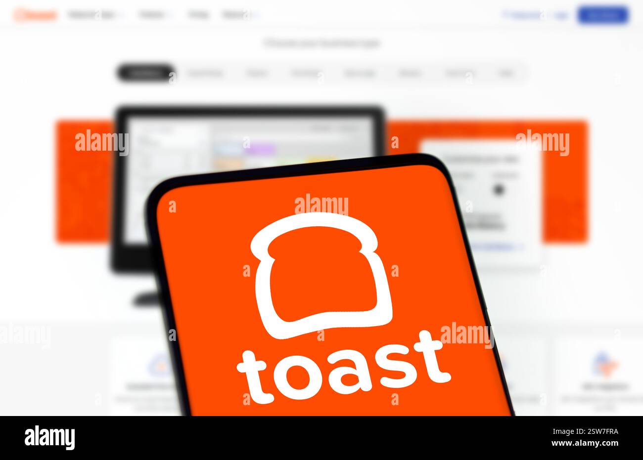 Dhaka, Bangladesh- 15 Oct 2024: Toast logo is displayed on smartphone ...