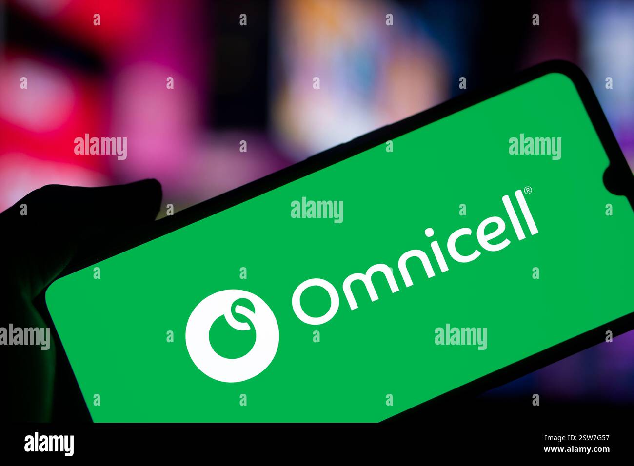 Dhaka, Bangladesh- 15 Oct 2024: Omnicell logo is displayed on smartphone. Omnicell Inc is an ...