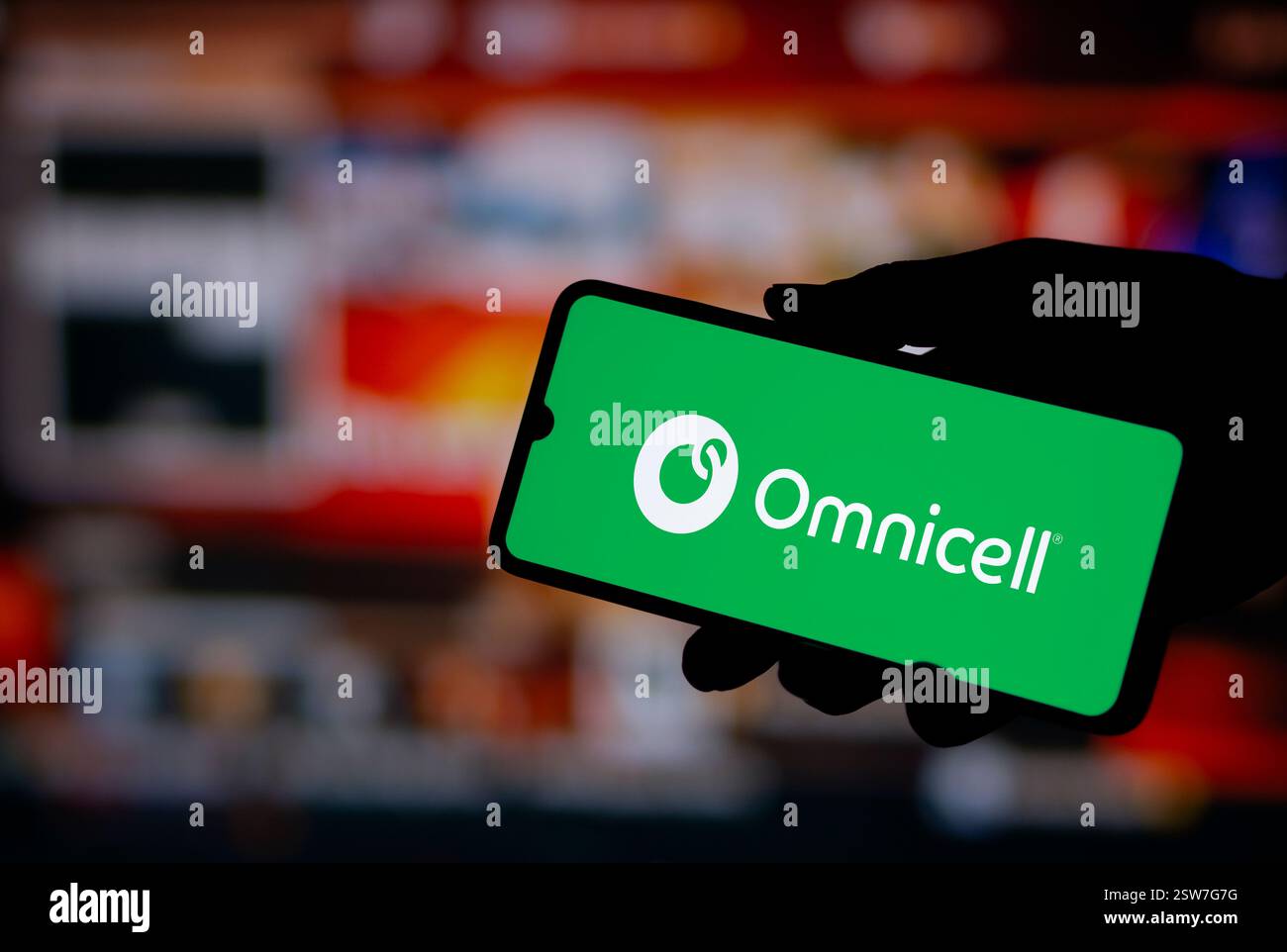 Dhaka, Bangladesh- 15 Oct 2024: Omnicell logo is displayed on smartphone. Omnicell Inc is an ...