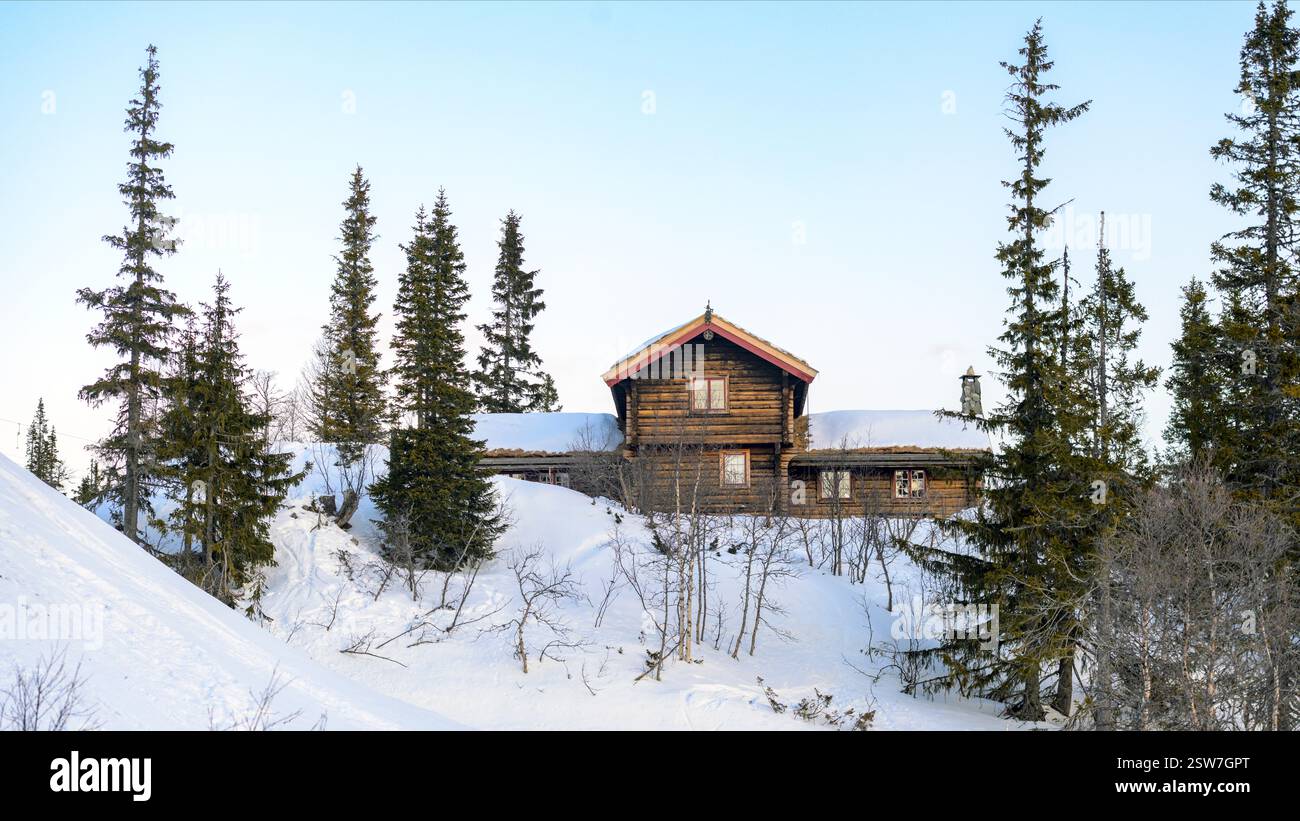 Snowy winter landscape gaustablikk hi-res stock photography and images ...