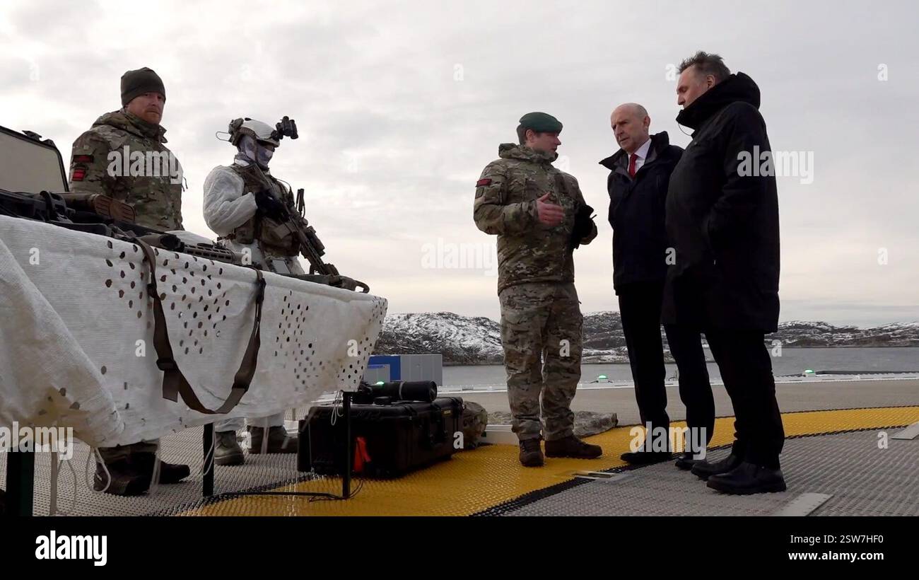 Screen grab taken from PA Video of Defence Secretary John Healey ...