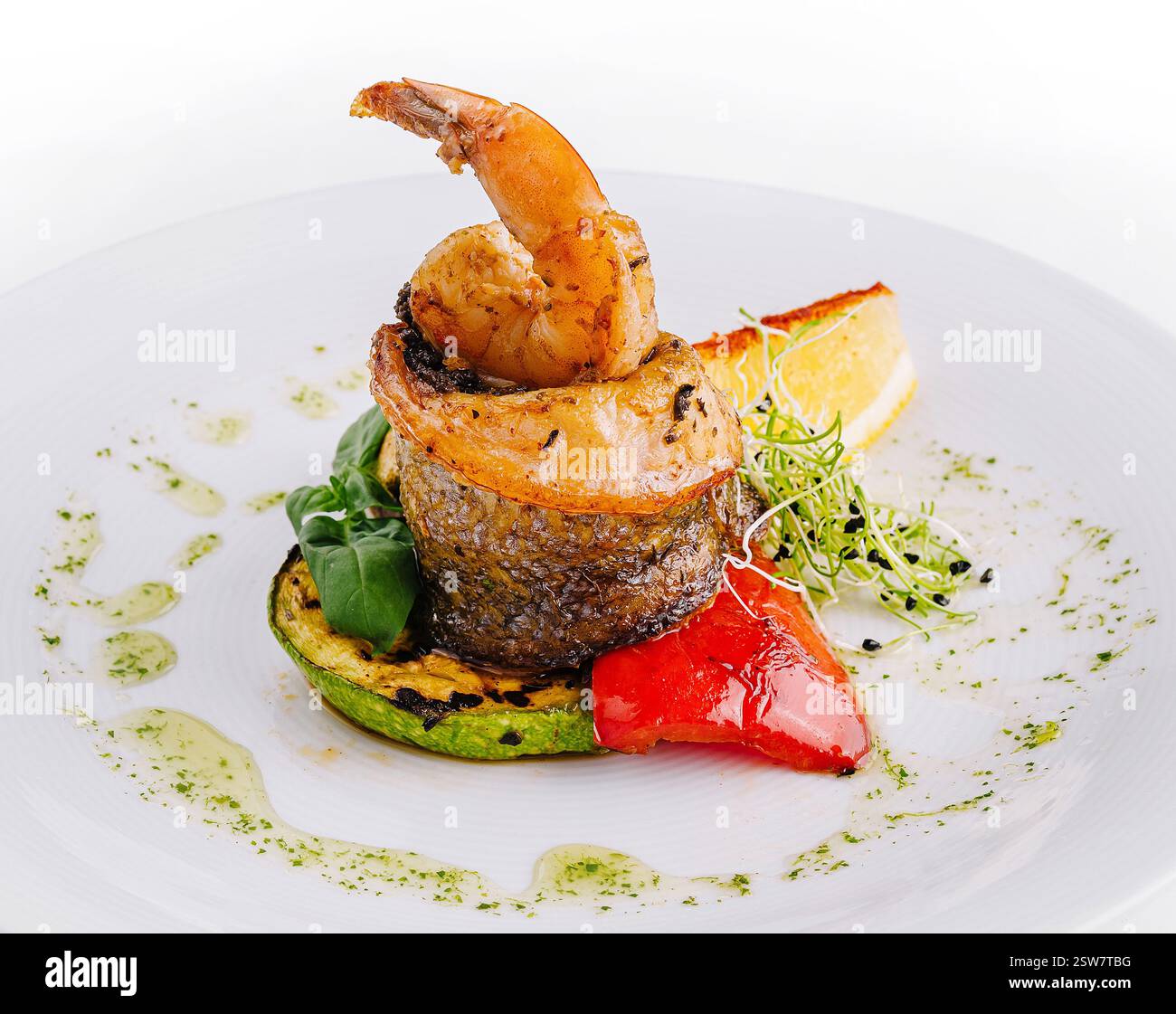 Gourmet seafood entree dish hi-res stock photography and images - Alamy