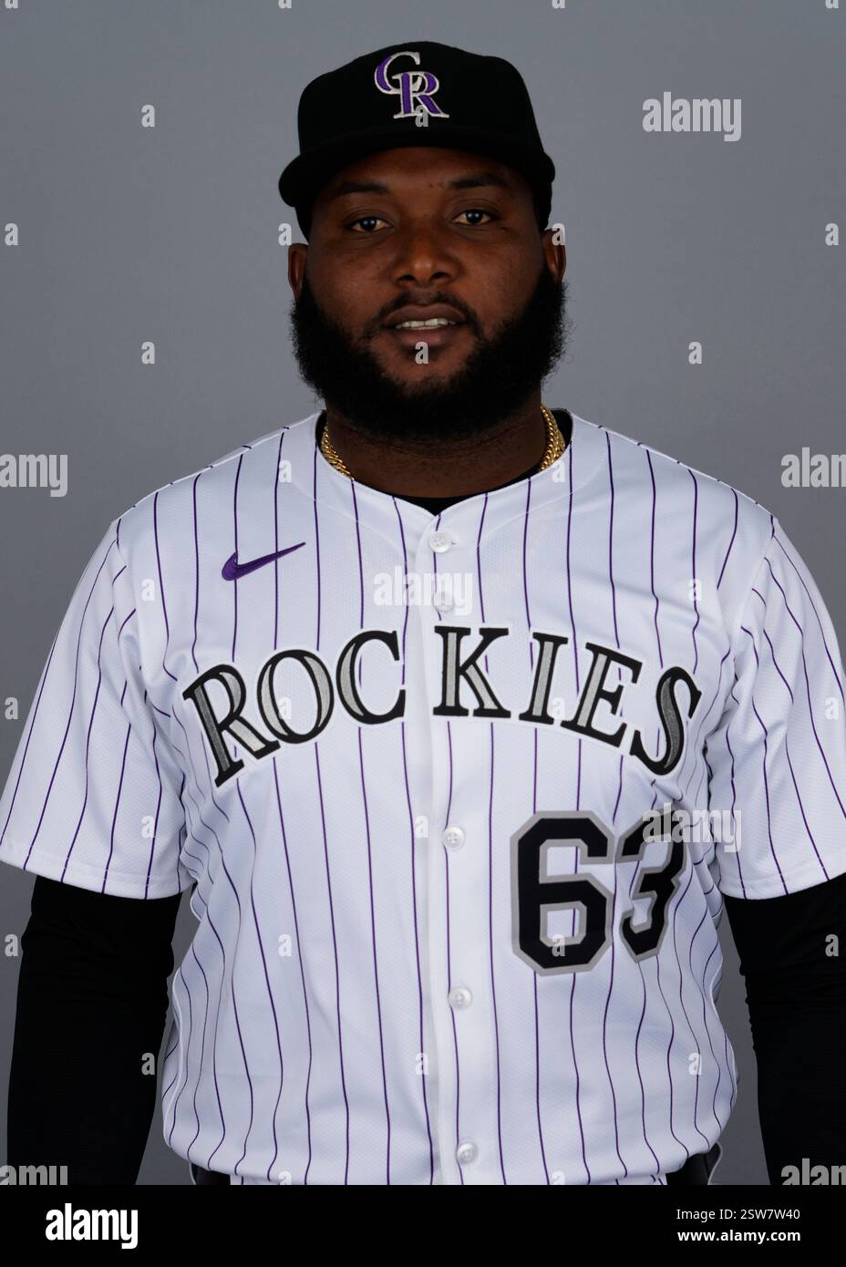 This is a 2025 photo of Diego Castillo of the Colorado Rockies baseball ...