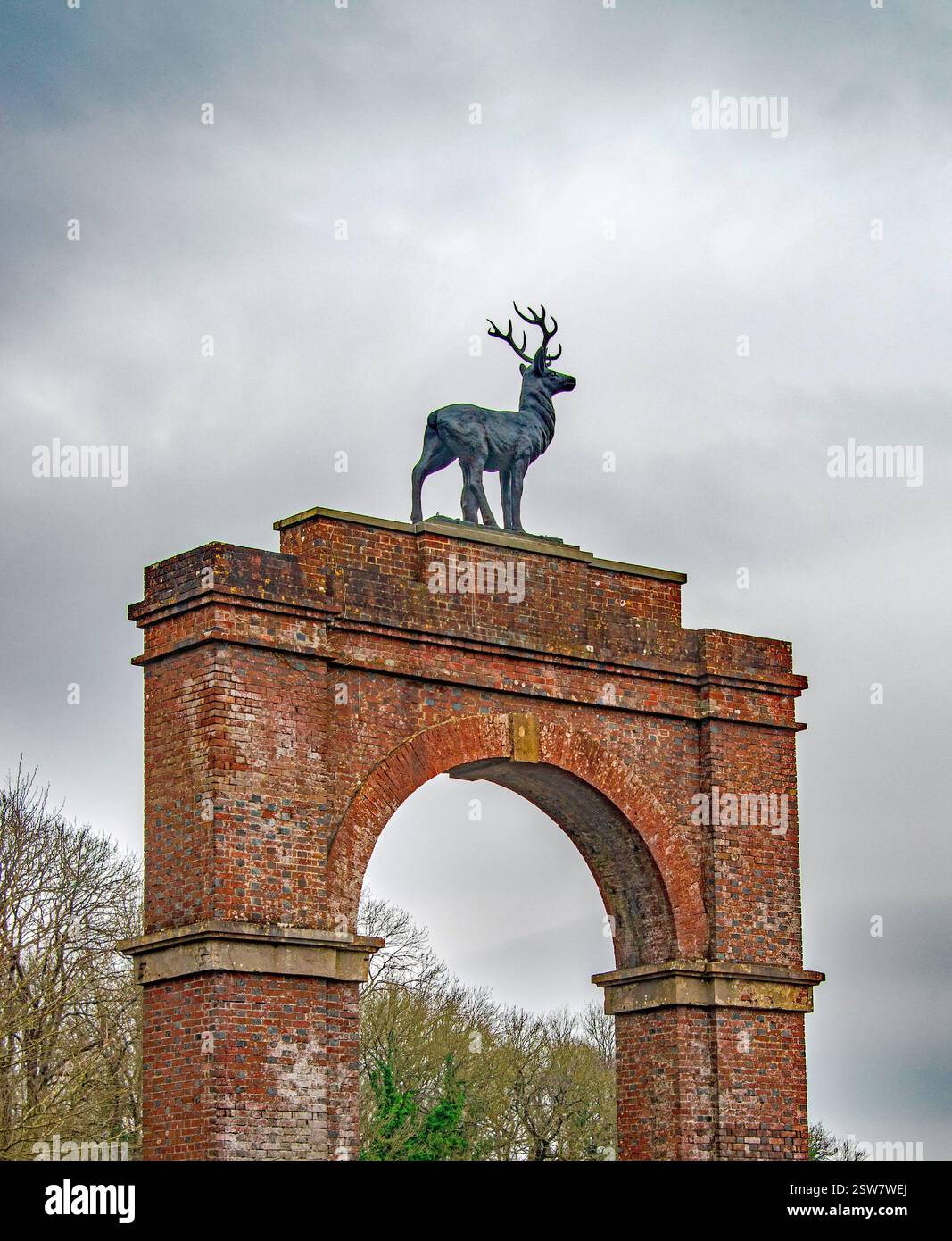 Deer Park Stag Gate, Charborough Park., village of Winterbourne Zelston ...
