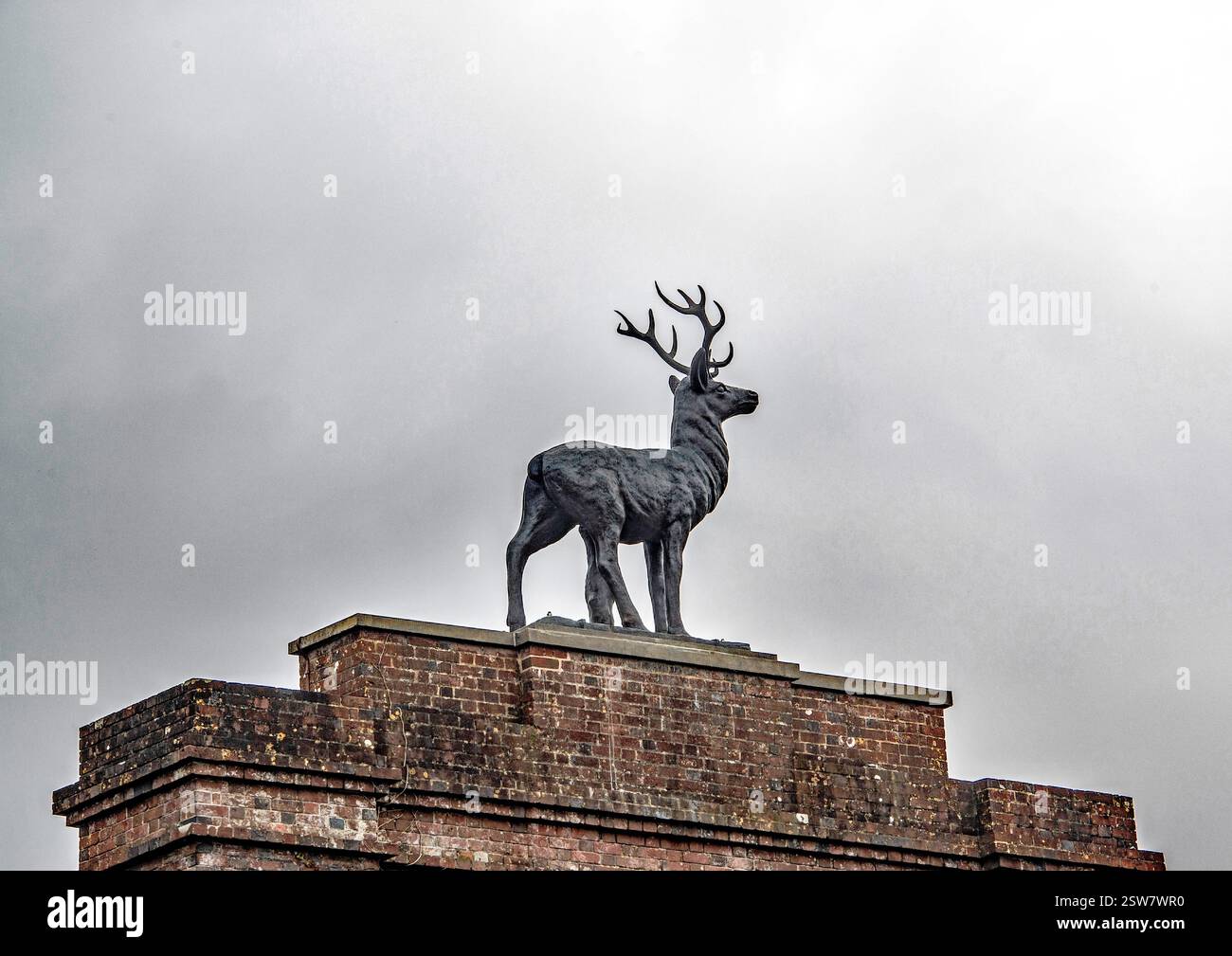 Deer Park Stag Gate, Charborough Park., village of Winterbourne Zelston ...