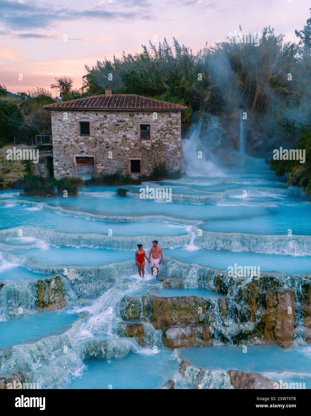 Relaxing afternoon at the stunning Saturnia thermal baths in Tuscany ...
