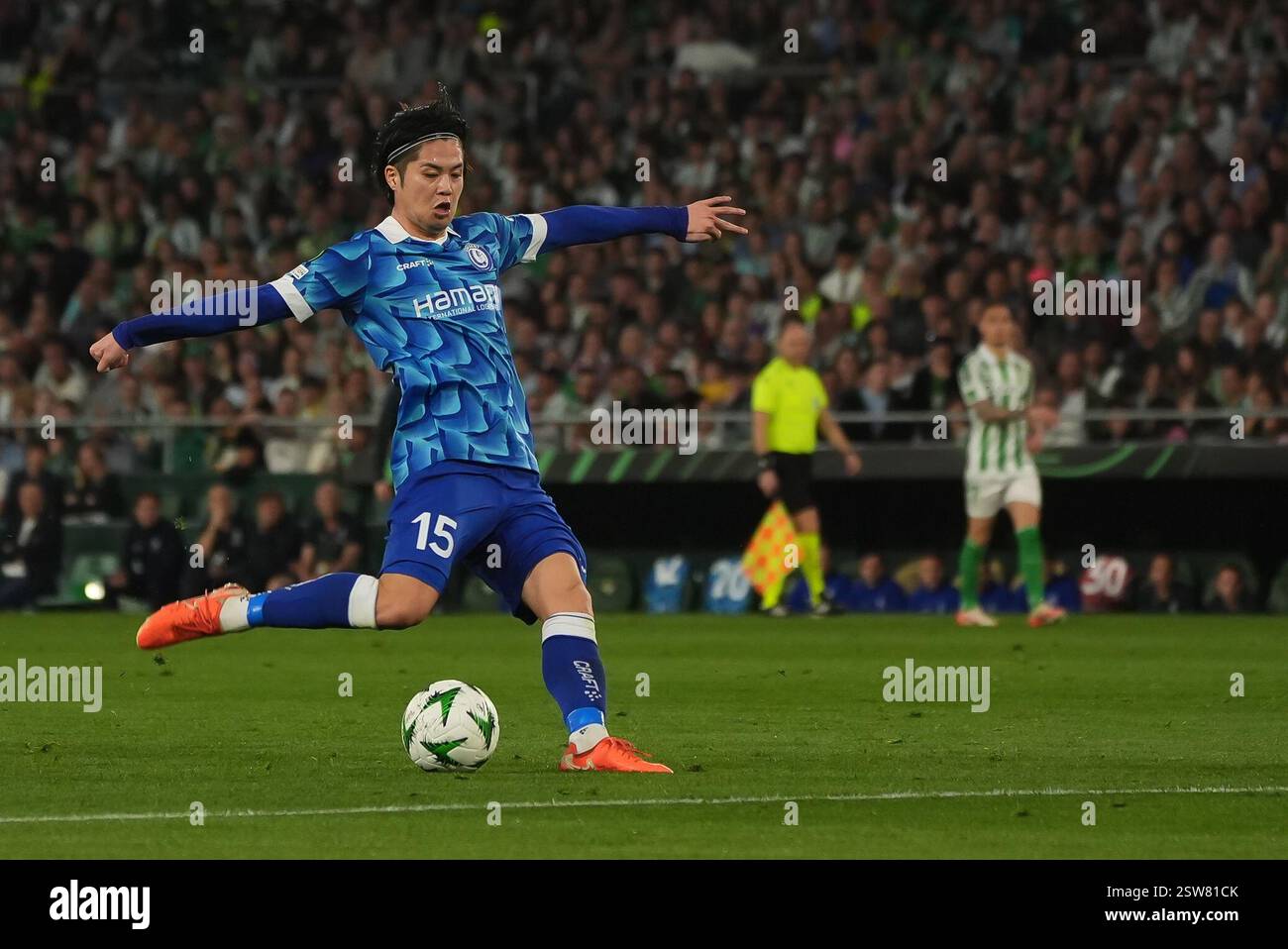 Sevilla, Spain. 20th Feb, 2025. Gent's Atsuki Ito pictured in action ...