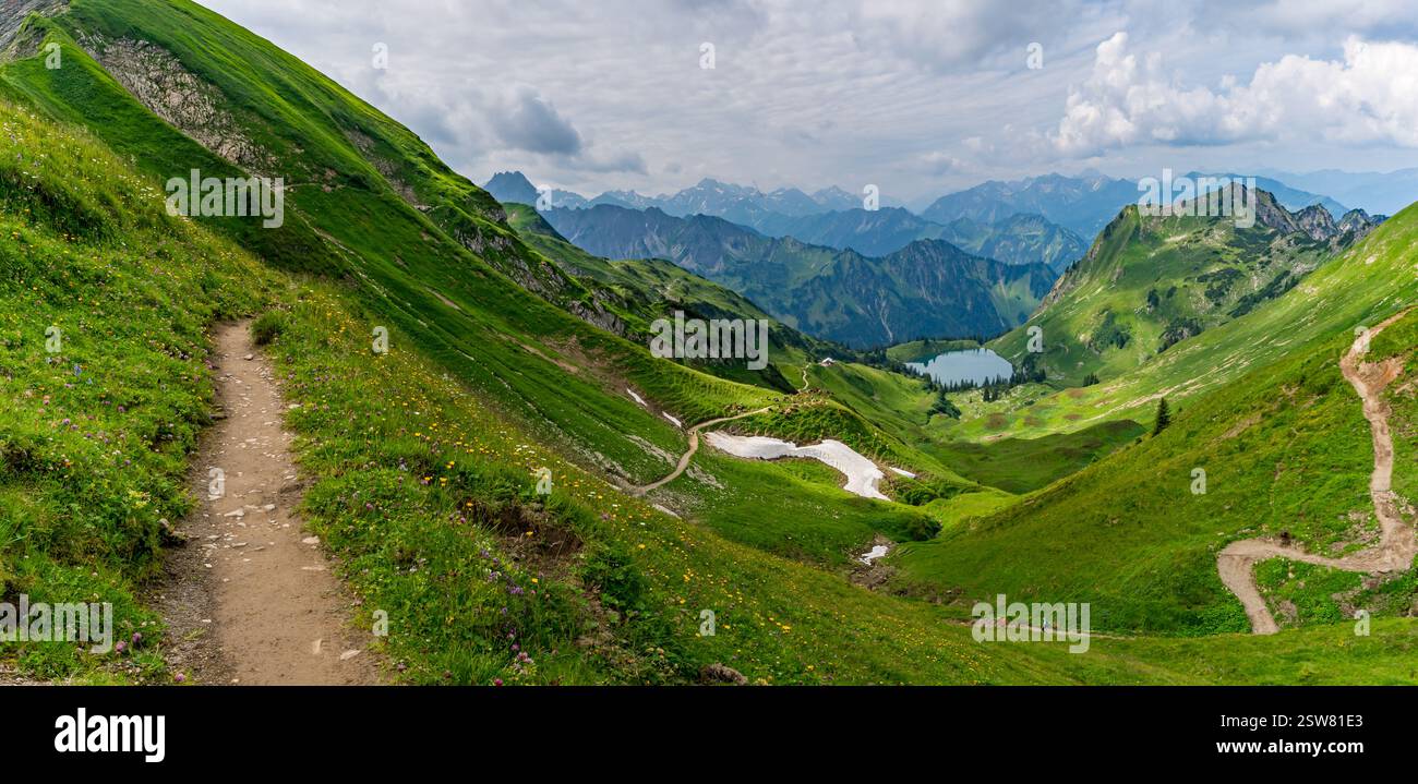 Breathtaking view nebelhorn mountain hi-res stock photography and ...