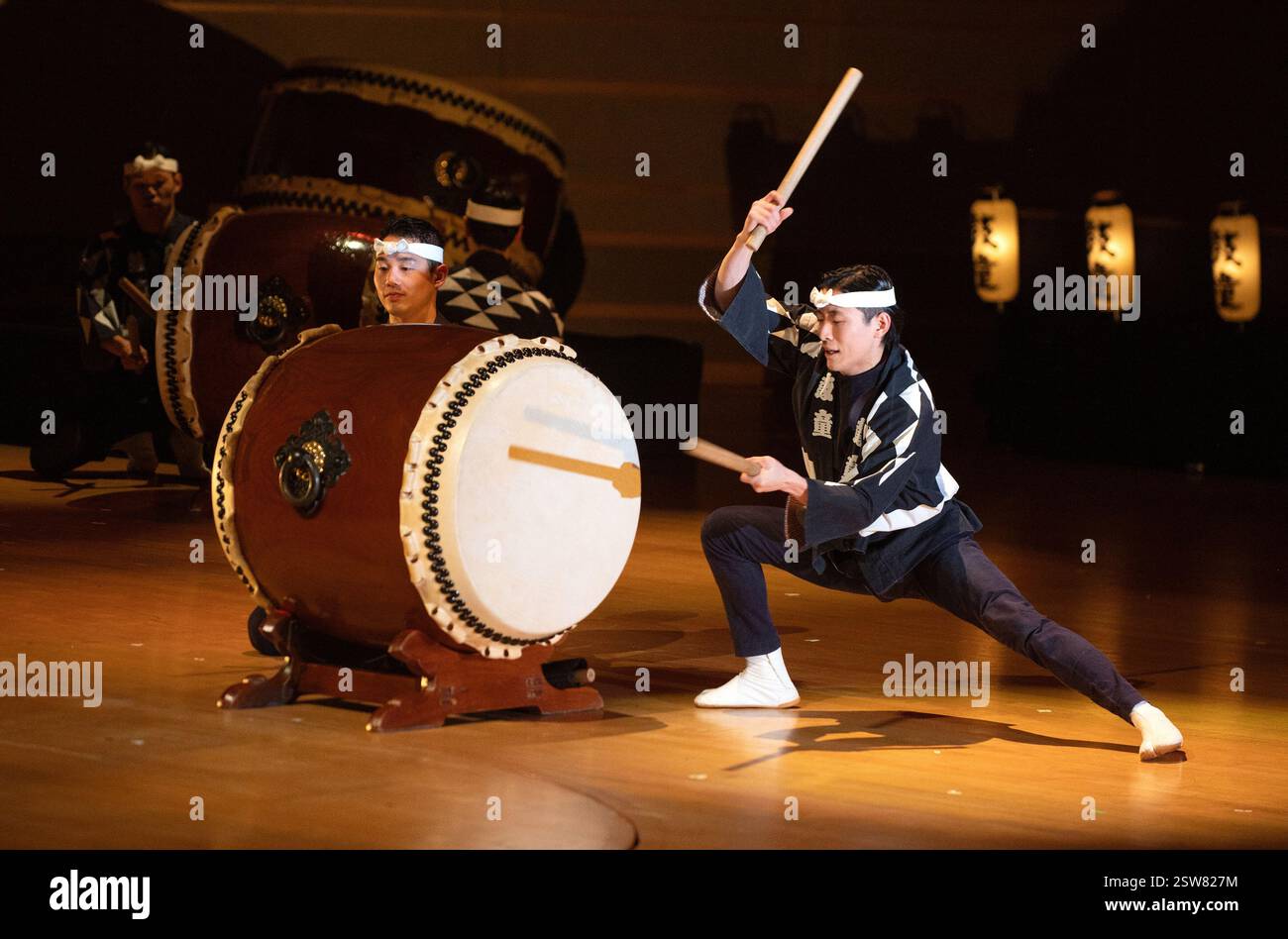 Costa Mesa, California, USA. 11th Feb, 2025. The drum group KODO ...