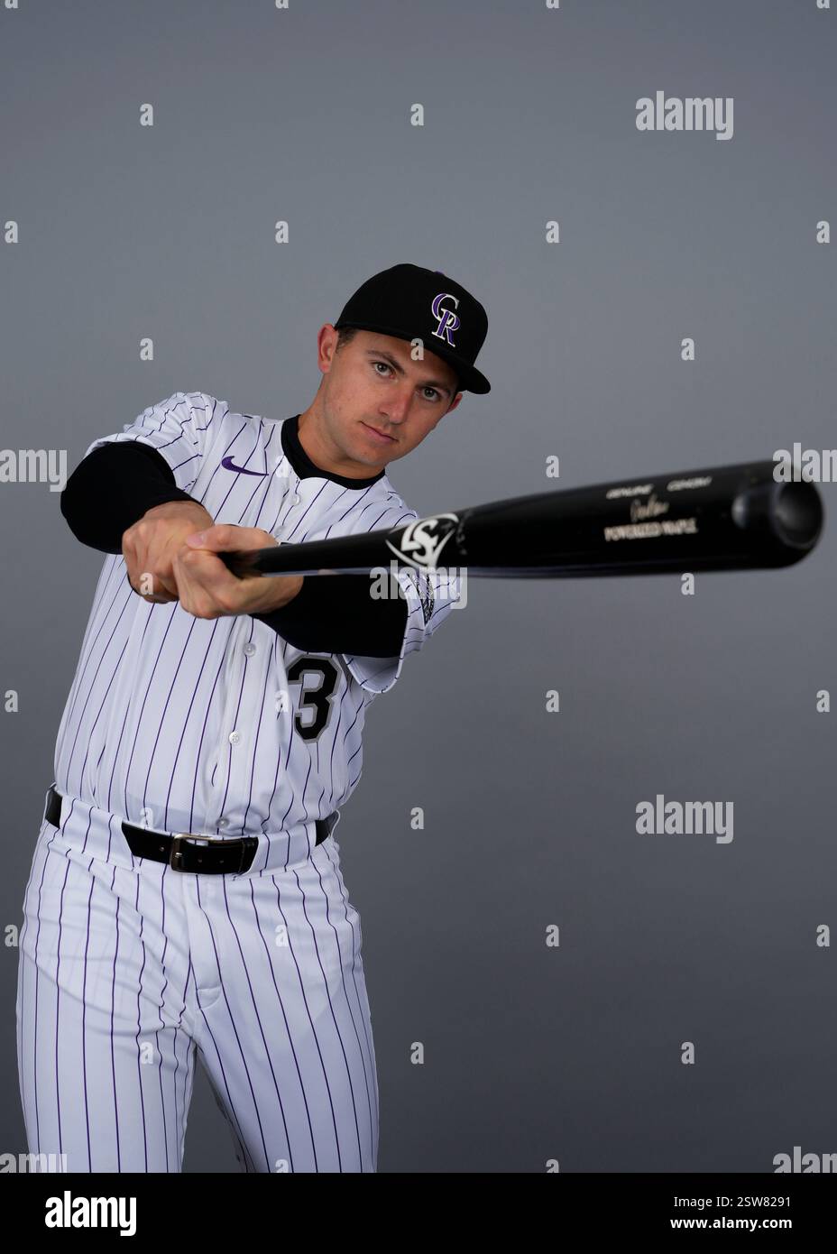 This is a 2025 photo of Drew Romo of the Colorado Rockies baseball team ...
