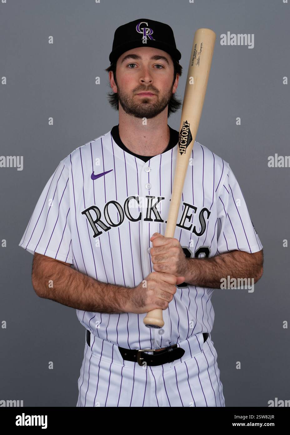 This is a 2025 photo of Sterlin Thompson of the Colorado Rockies ...