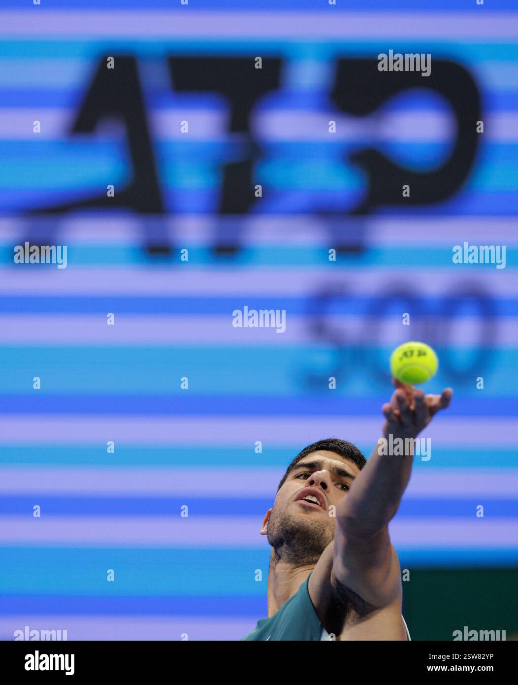 Doha, Qatar. 20th Feb, 2025. Carlos Alcaraz of Spain during the 2025 ...