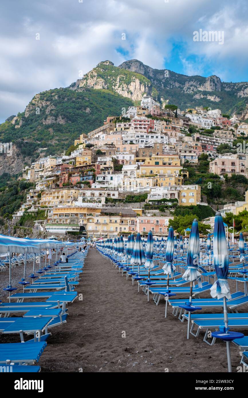Explore the vibrant charm of Positano's beach, nestled along the ...