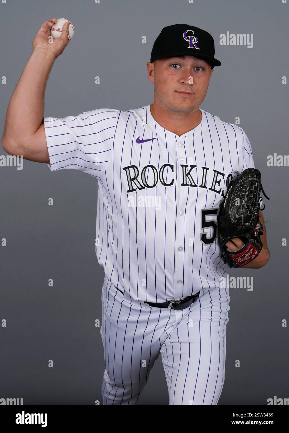 This is a 2025 photo of Seth Halvorsen of the Colorado Rockies baseball ...