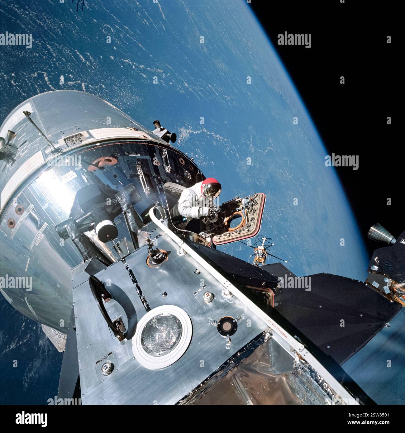 Command Module Pilot David Scott of Apollo 9 during his spacewalk or ...