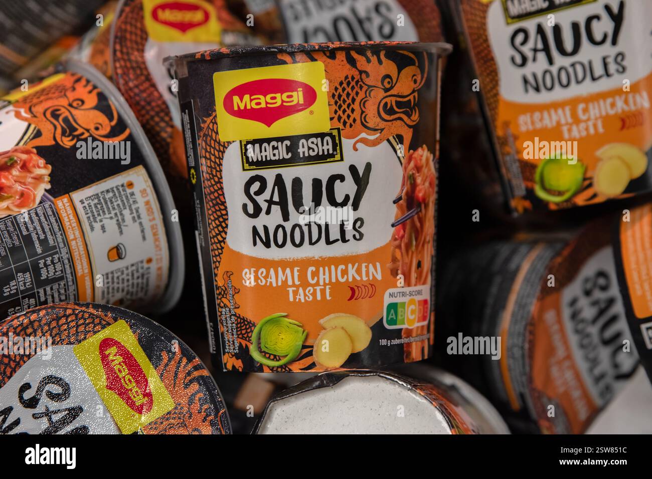 Close Up Maggi Magic Asia Saucy Noodles At Amsterdam The Netherlands 19 ...