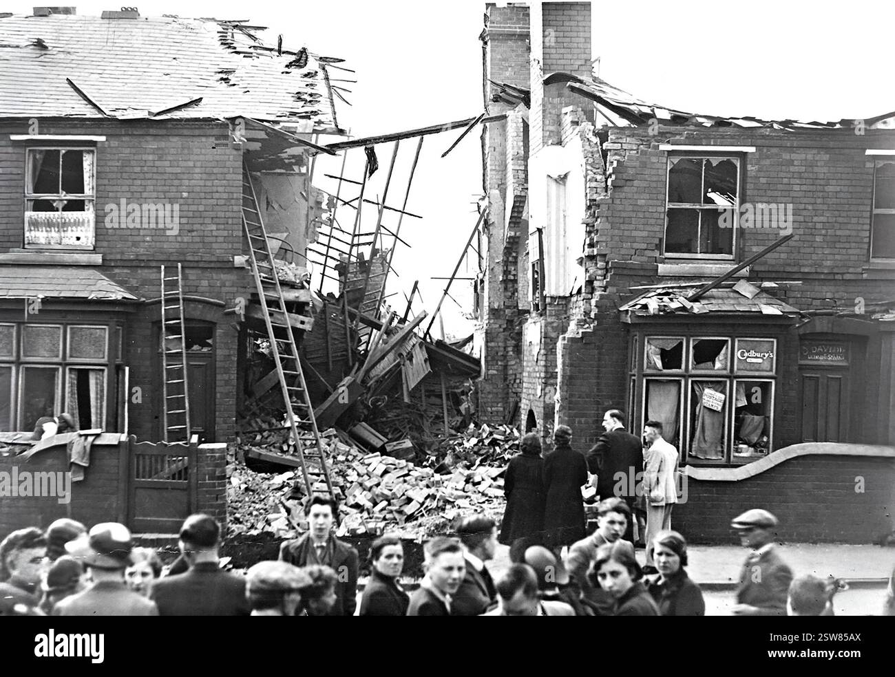 World War Two bombed houses in Broad Lanes, Bilston, Wolverhampton ...