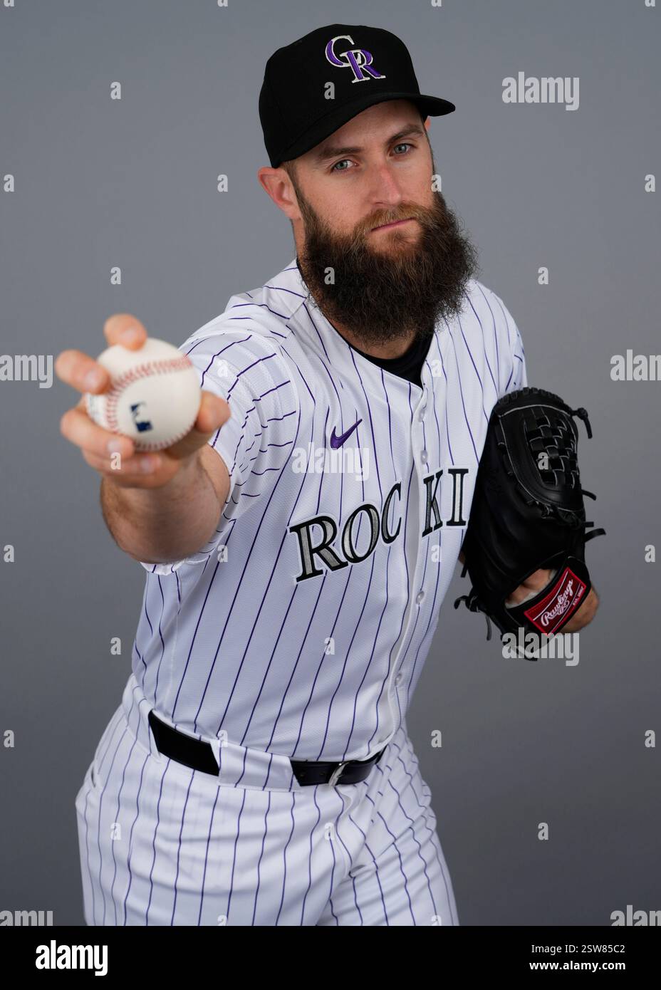 This is a 2025 photo of Jake Bird of the Colorado Rockies baseball team ...