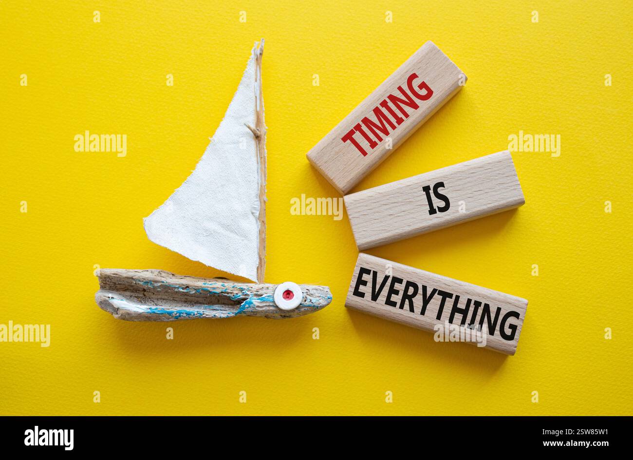 Timing is Everything symbol. Wooden blocks with words Timing is ...