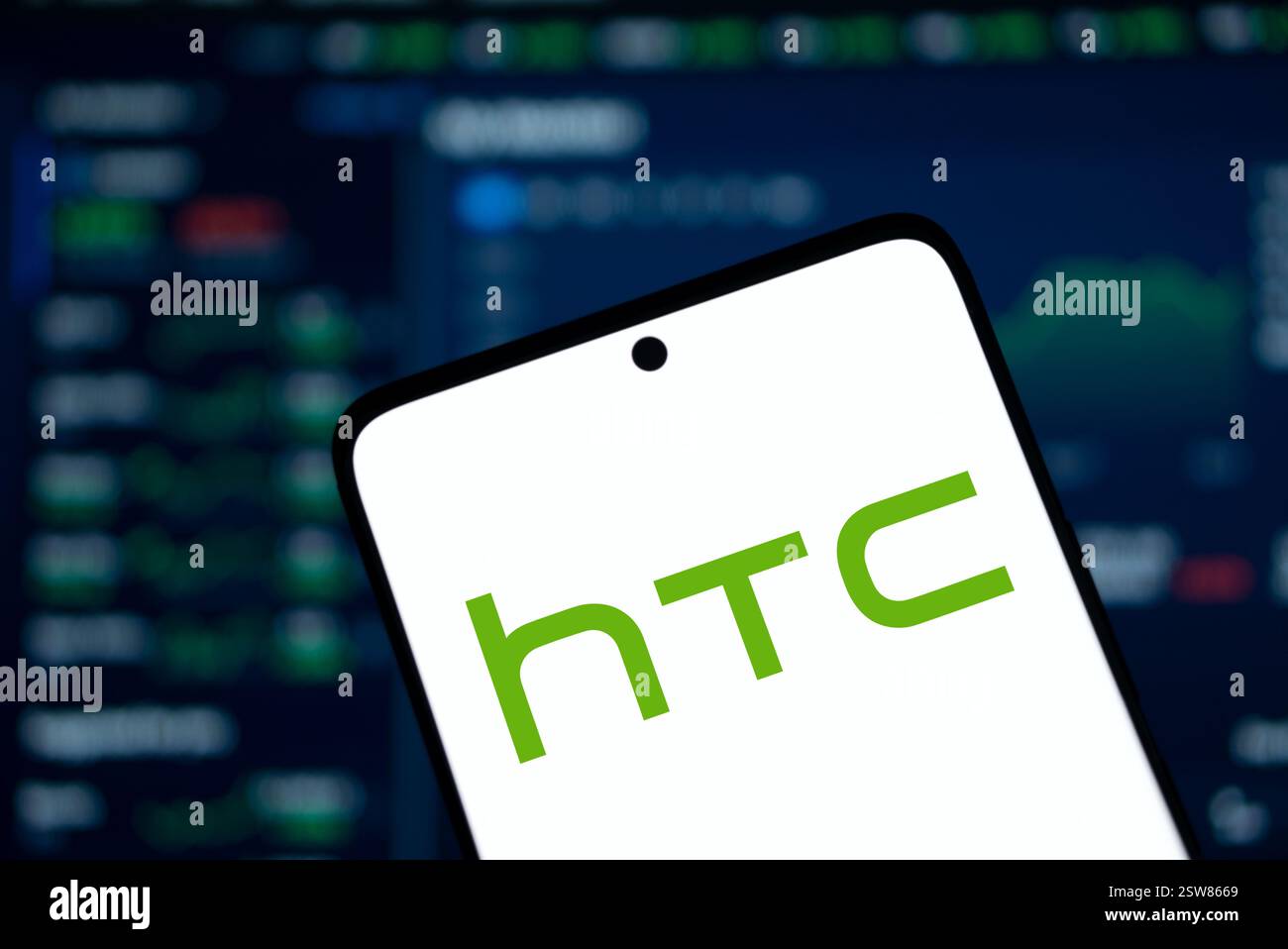 Dhaka, Bangladesh- 22 Oct 2024: Htc logo is displayed on smartphone Stock Photo - Alamy