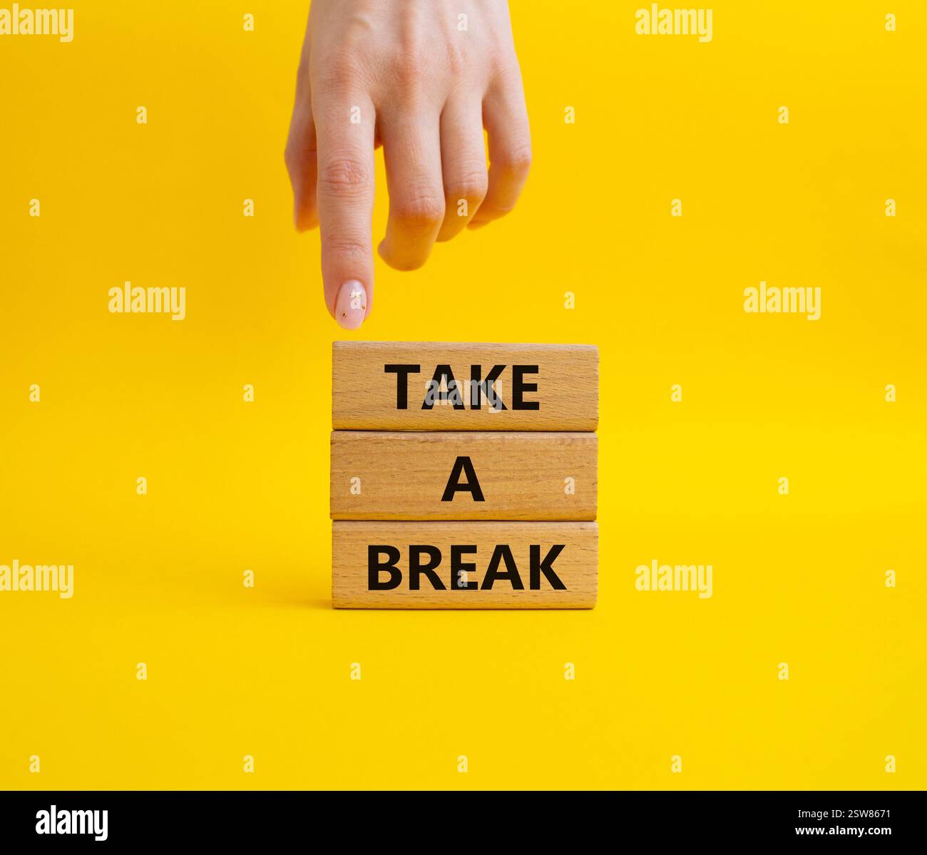 Take a break symbol. Concept words 'Take a break' on wooden blocks ...