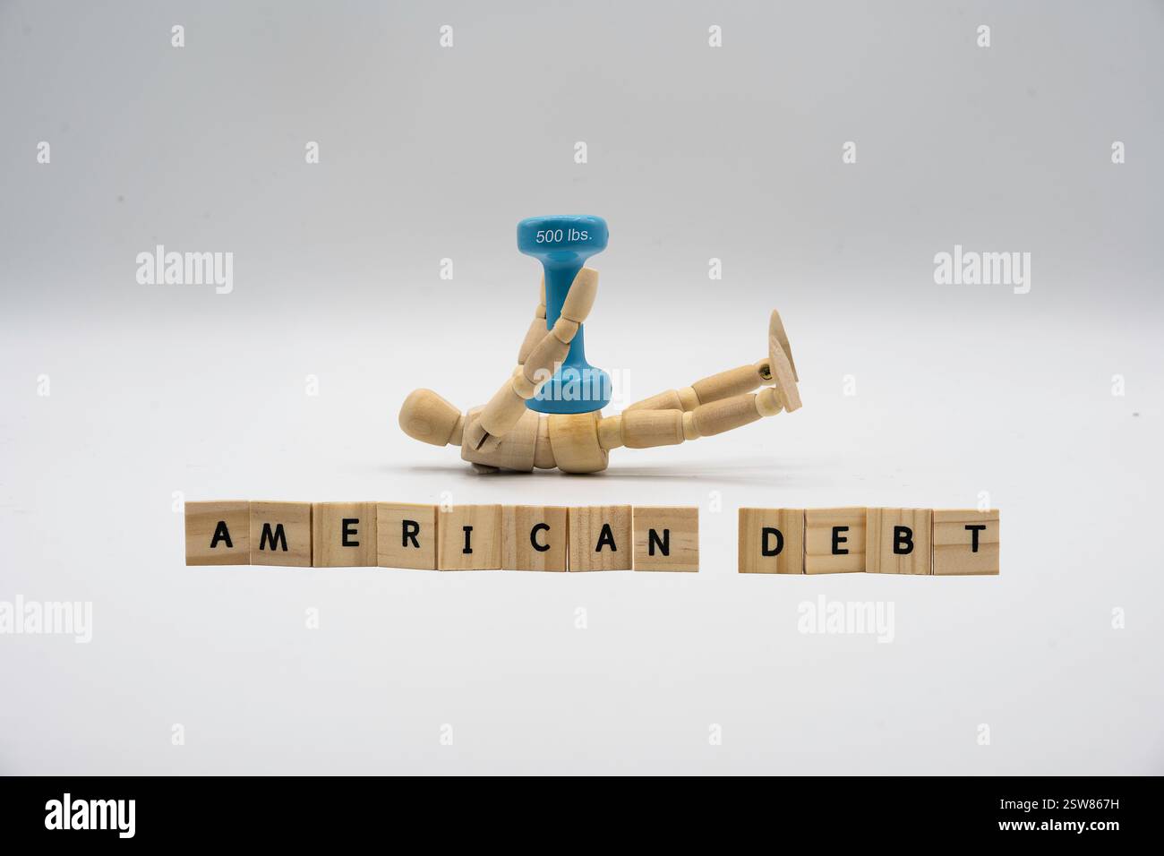 Crushed by Debt in America Stock Photo - Alamy