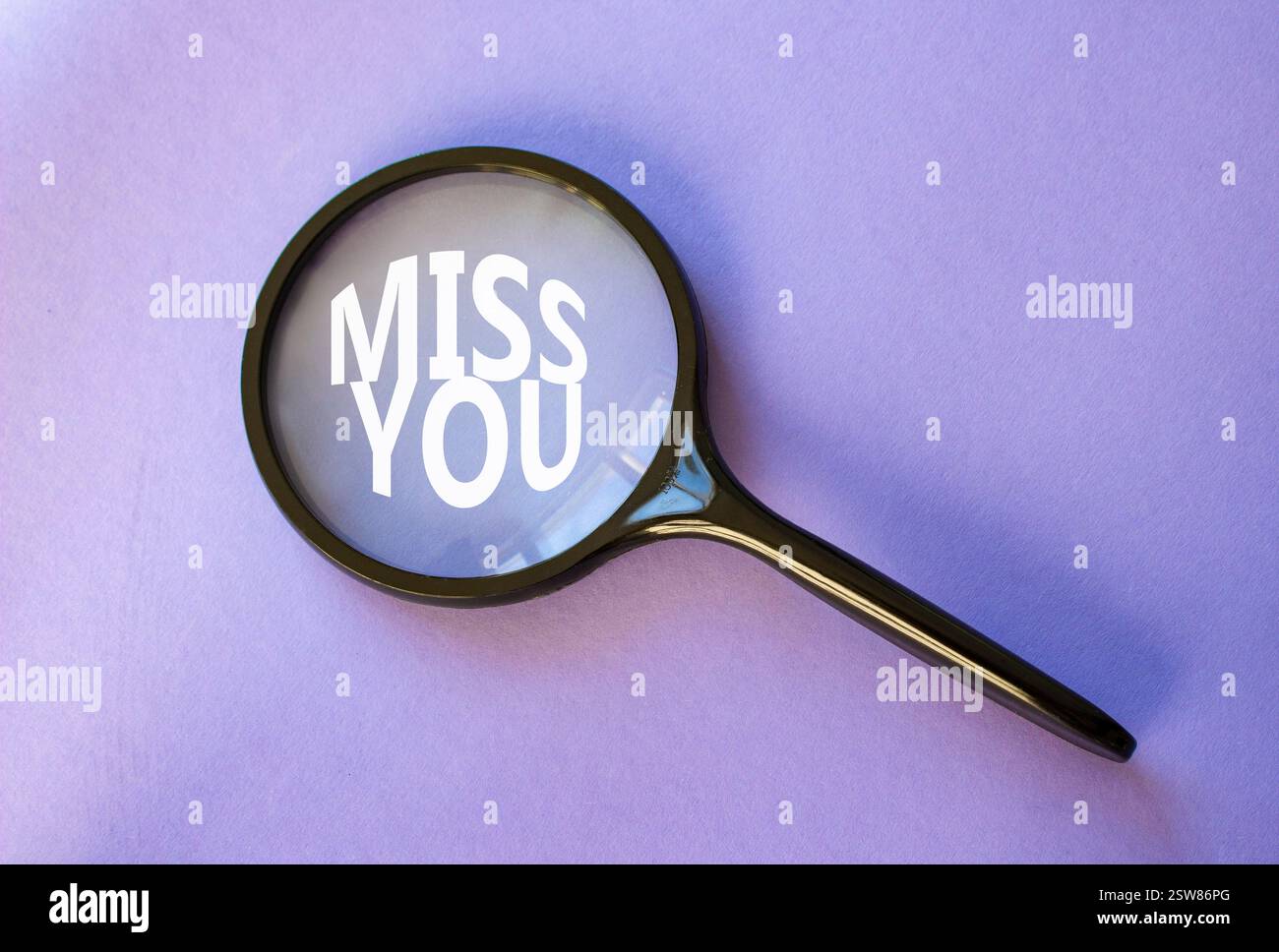 Miss you symbol. Magnifying Glass with Concept word Miss you. Beautiful ...