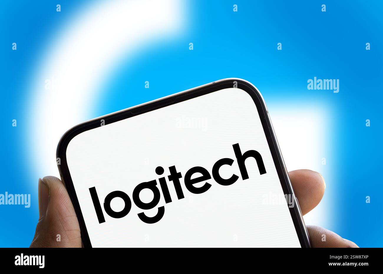 Dhaka, Bangladesh- 23 Oct 2024: Logitech logo is displayed on ...